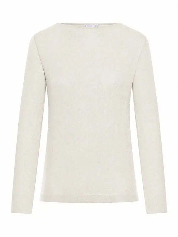 Brunello Cucinelli Long-sleeved Crewneck Jumper - White