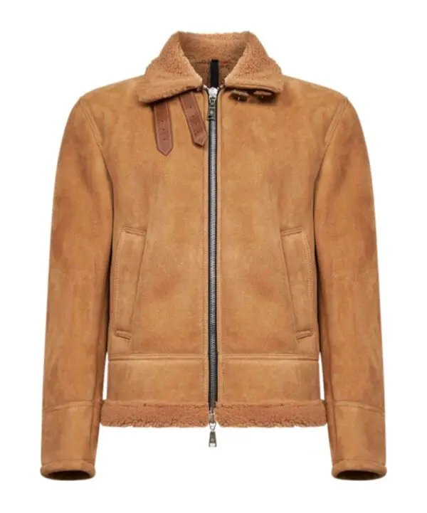 Tagliatore Steele Shearling-trim Coat - Brown