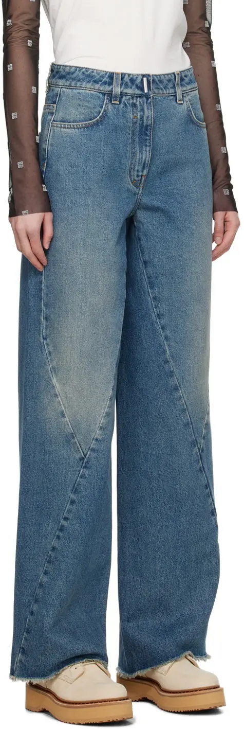 Givenchy Vintage Effect Wide-leg Jeans