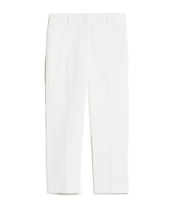 Max Mara Tailored Cotton Trousers - White