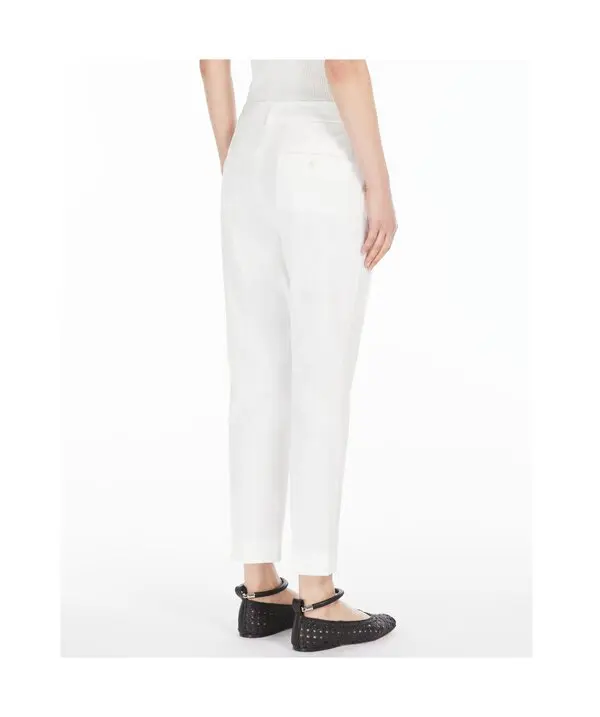 Max Mara Tailored Cotton Trousers - White