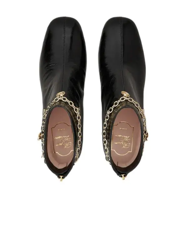 ROGER VIVIER Tres Vivier Ankle Boots With Crystal Embellishments