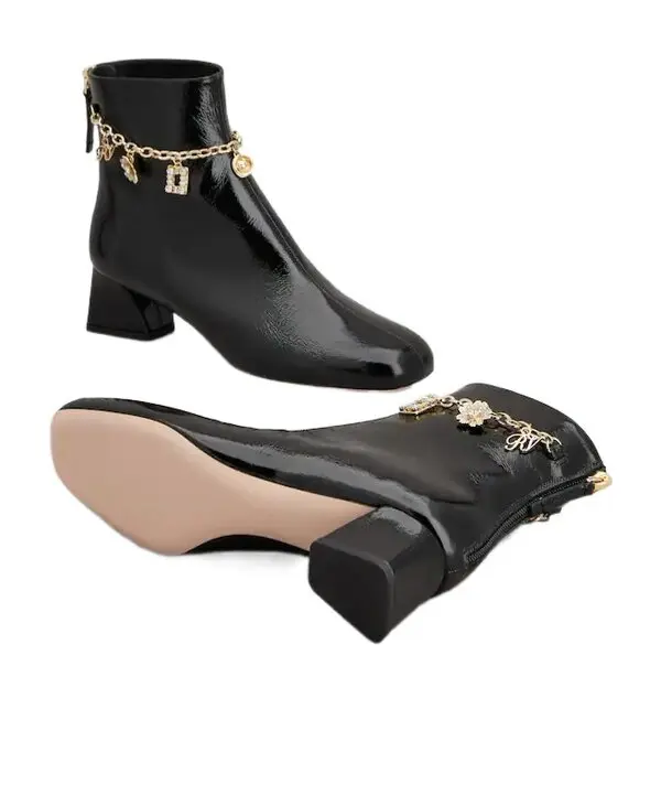 ROGER VIVIER Tres Vivier Ankle Boots With Crystal Embellishments