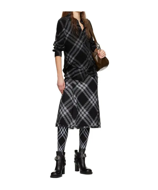 Burberry Check-printed Long-sleeved Shirt