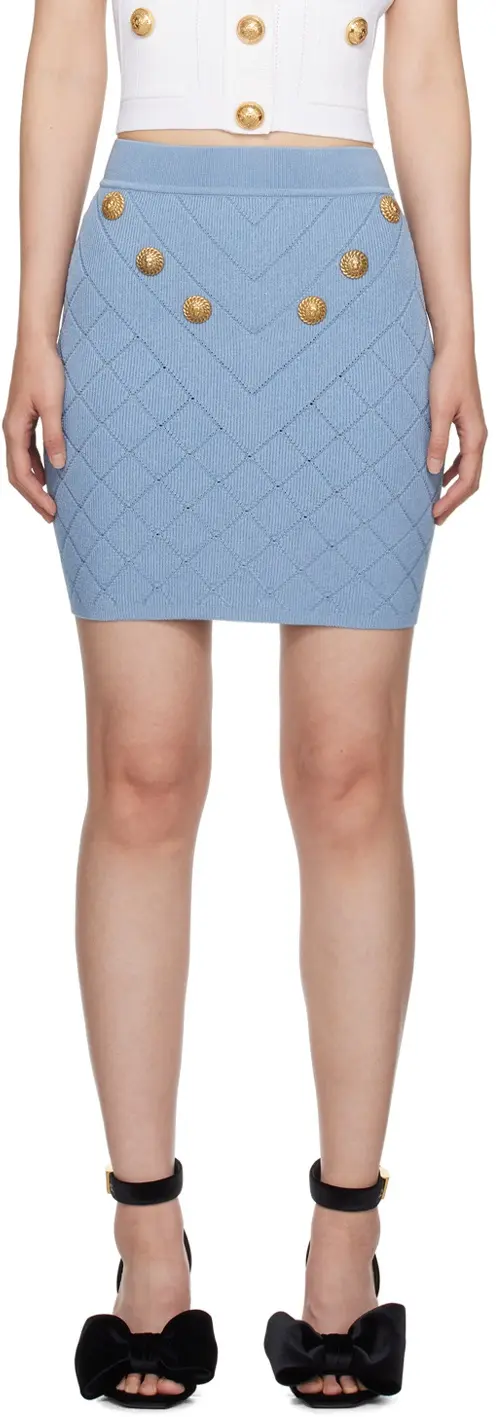 Balmain Pattern-jacquard Miniskirt