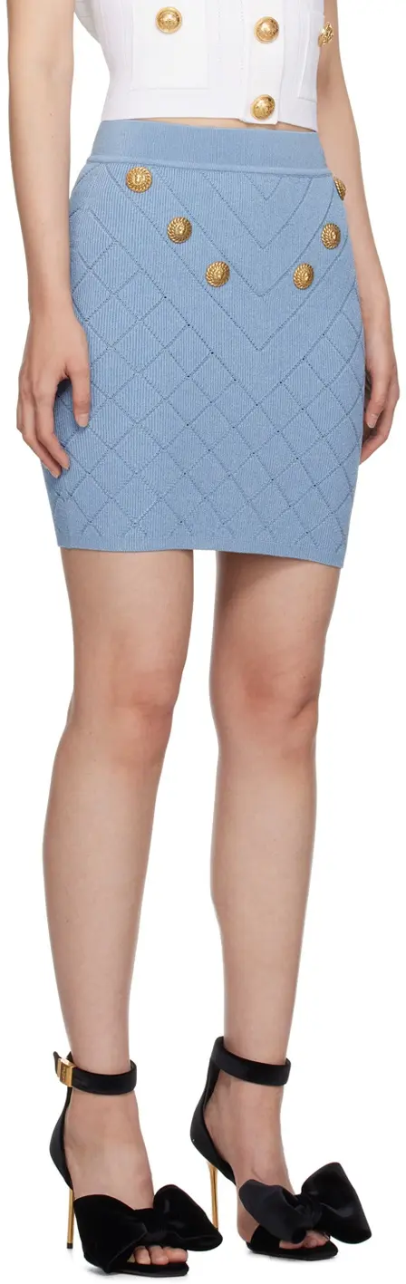 Balmain Pattern-jacquard Miniskirt