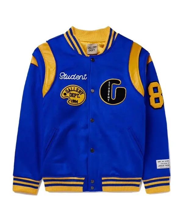 GALLERY DEPT. Varsity Jacket - Blue/gold Yellow