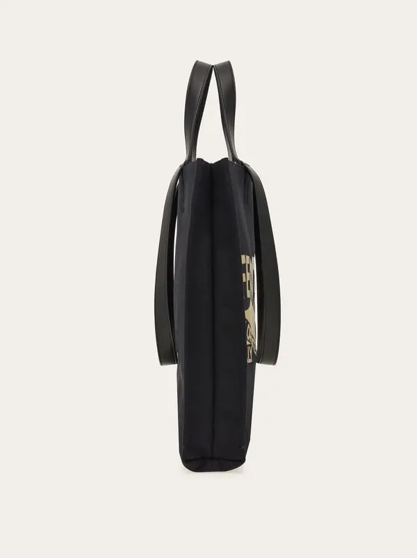 FERRAGAMO Large Logo Jacquard Shoulder Bag