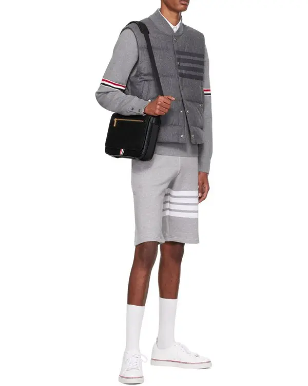 Thom Browne Pebble Leather Messenger Bag - Black