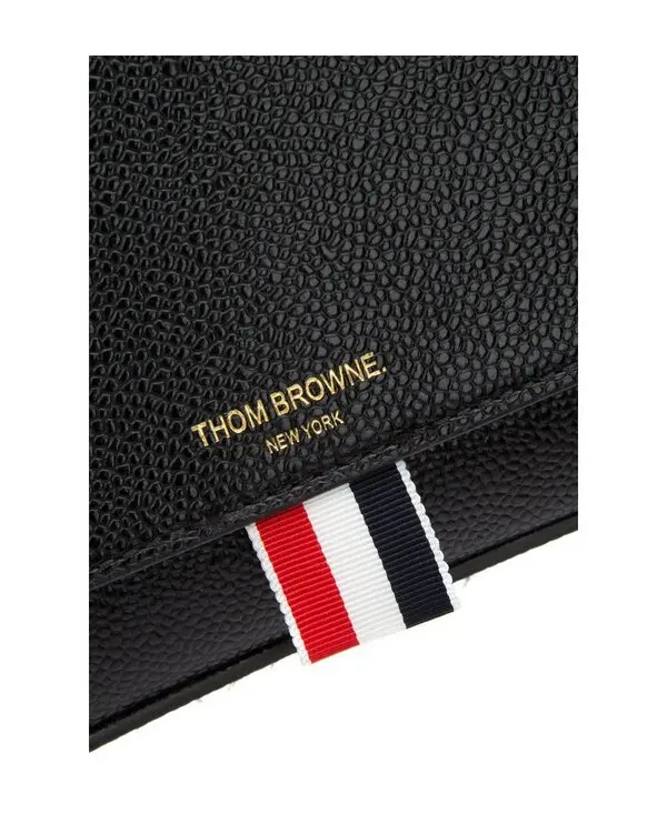 Thom Browne Pebble Leather Messenger Bag - Black