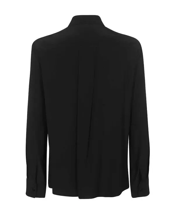 Emporio Armani Pleated Back Crêpe-de-chine Shirt