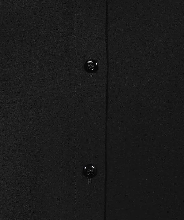 Emporio Armani Pleated Back Crêpe-de-chine Shirt