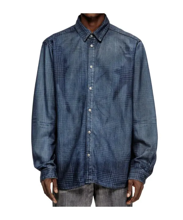 DIESEL® Prince Of Wales Denim Shirt