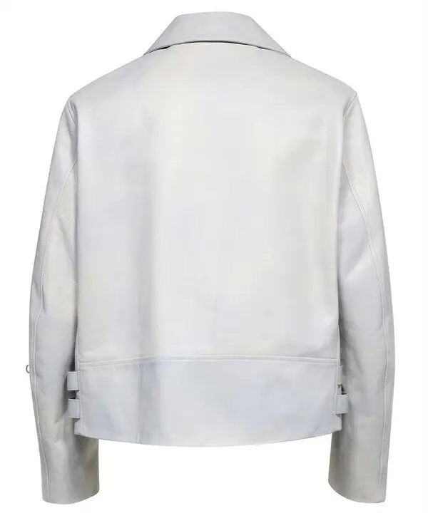 JIL SANDER Eldorado Zip Biker Jacket - White