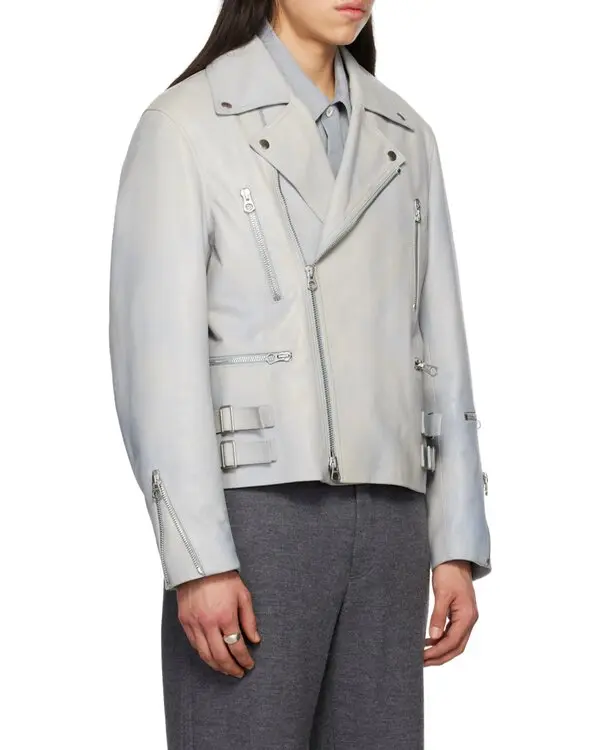 JIL SANDER Eldorado Zip Biker Jacket - White