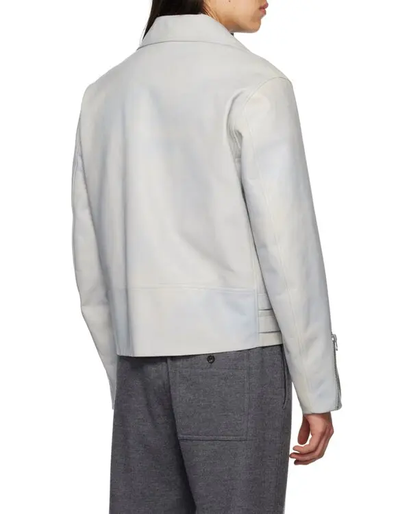 JIL SANDER Eldorado Zip Biker Jacket - White