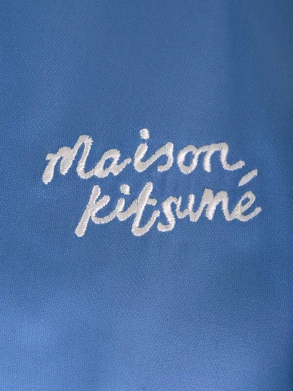 Maison Kitsuné Embroidered Satin Bomber Jacket