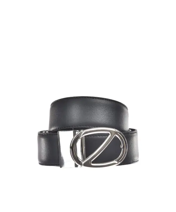 Zegna Logo Belt - Black