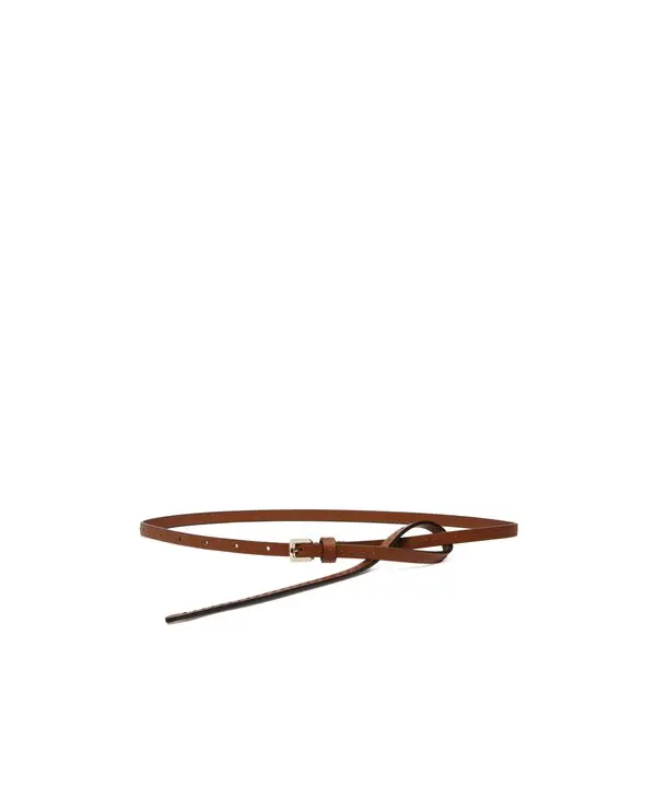 Max Mara Natural Leather Belt - Amber Brown