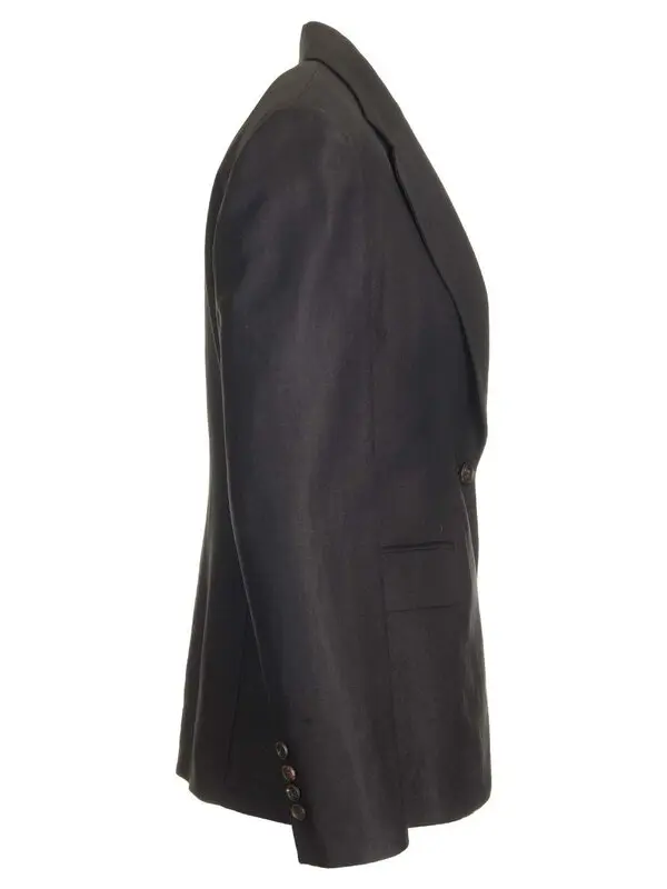 Brunello Cucinelli Monili Detailed Single-breasted Blazer - Black