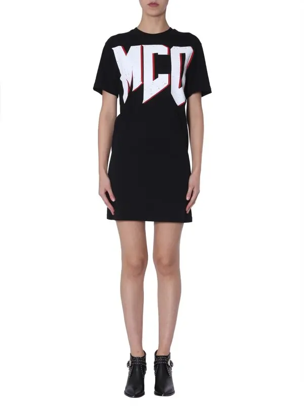Alexander McQueen Printed Short Sleeve Dress