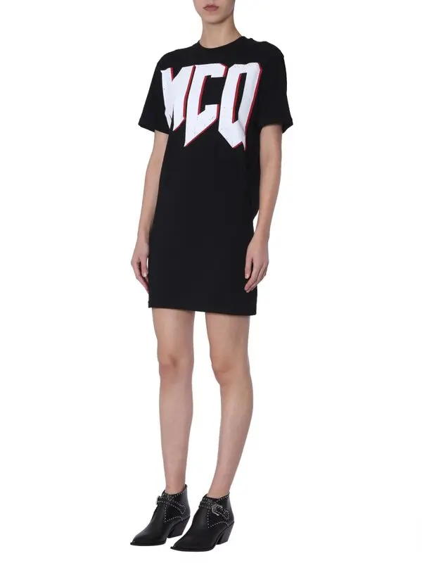 Alexander McQueen Printed Short Sleeve Dress