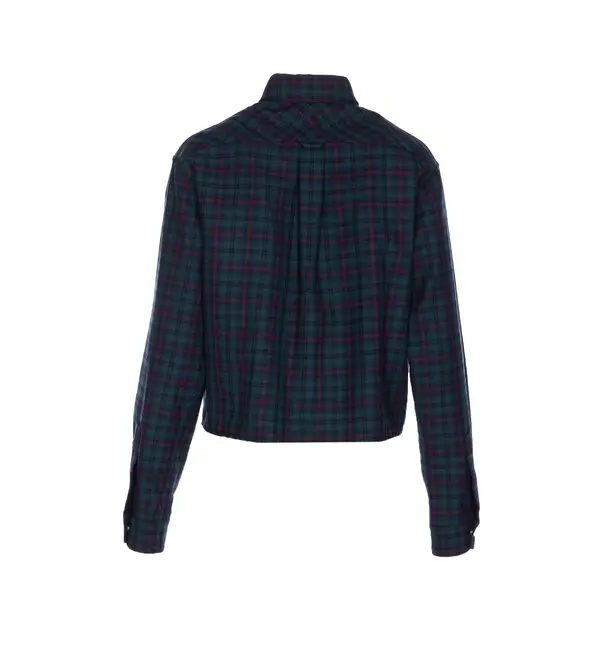 Miu Miu Checked Long Sleeve Shirt