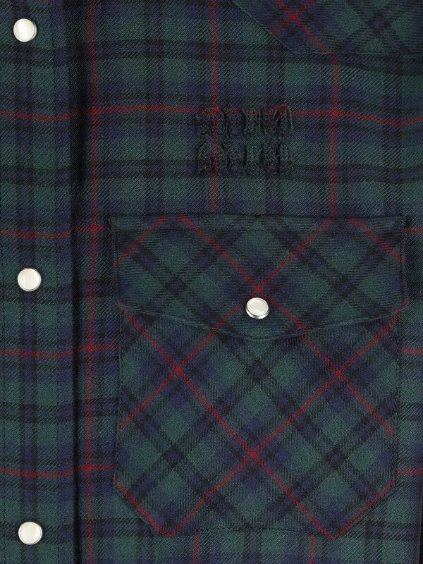 Miu Miu Checked Long Sleeve Shirt