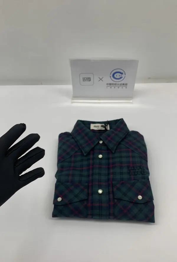 Miu Miu Checked Long Sleeve Shirt
