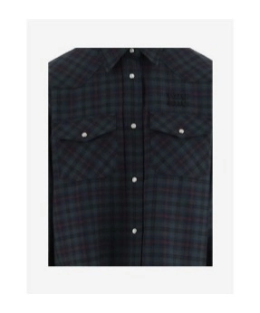Miu Miu Checked Long Sleeve Shirt