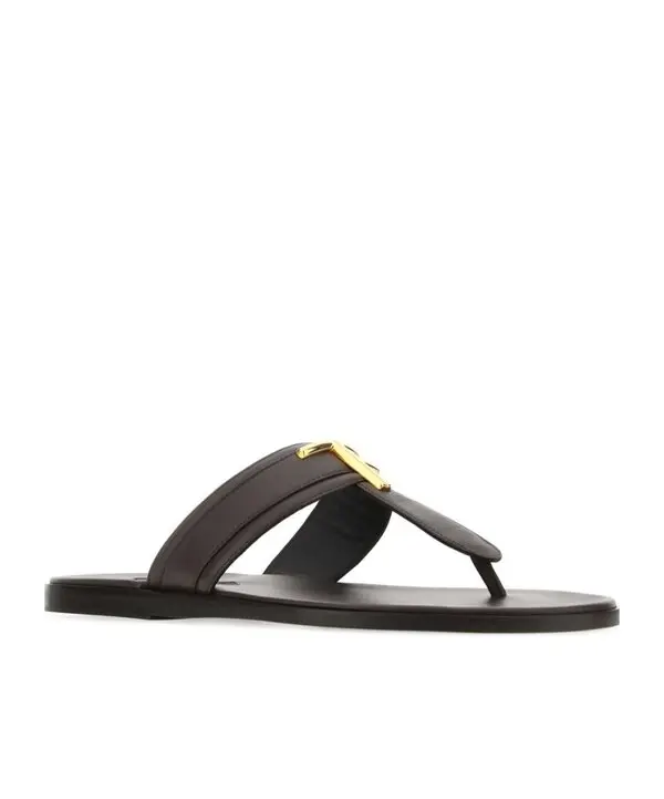 TOM FORD Logo-plaque Flat Slides