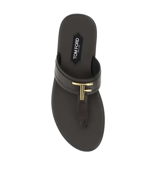 TOM FORD Logo-plaque Flat Slides