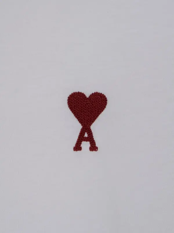 AMI Paris De Coeur Long Sleeve T-shirt - White