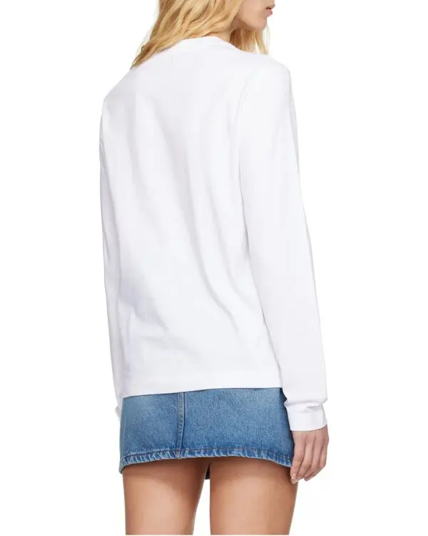 AMI Paris De Coeur Long Sleeve T-shirt - White