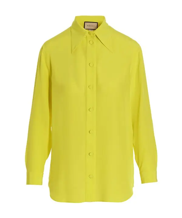 Gucci Long Sleeve Shirt With Lapel Detail