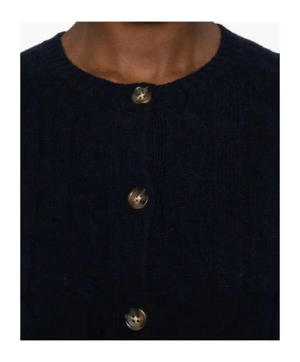 SPORTY  RICH Sporty & Rich Cable Knit Buttoned Cardigan