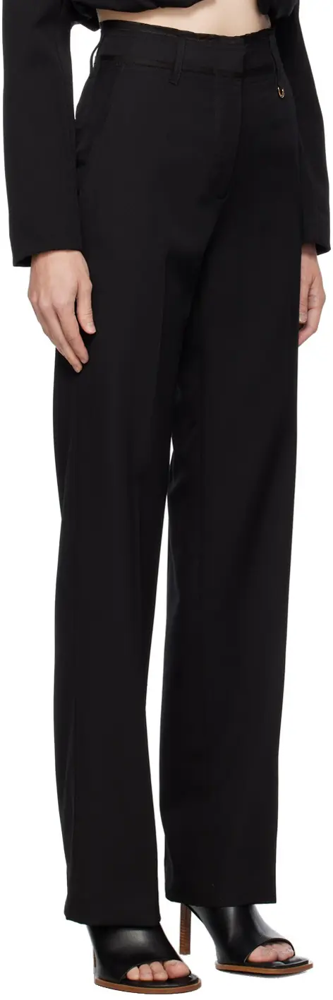Jacquemus Le Pantalon Ficelle Soft Tailored Pants - Black