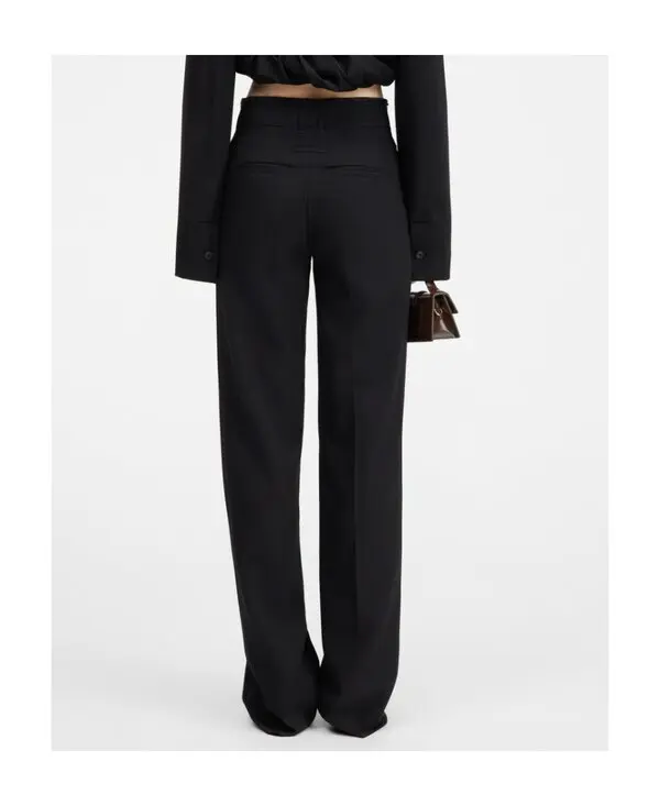 Jacquemus Le Pantalon Ficelle Soft Tailored Pants - Black