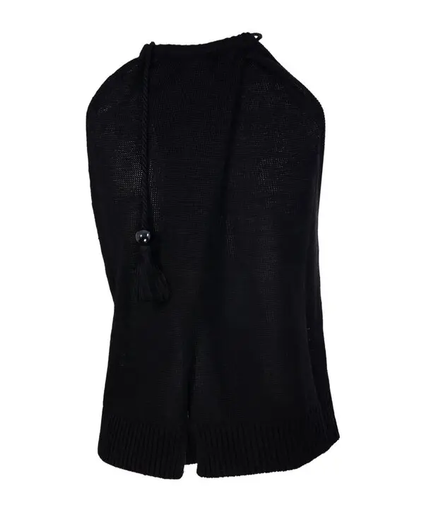 Max Mara Sleeveless Knitted Top With Tassel Detail