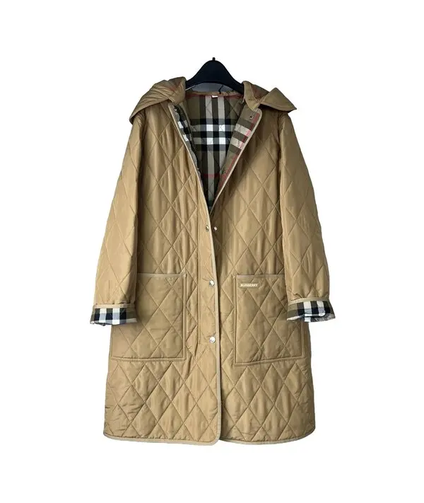 Burberry Quilted Hooded Long Cotton Suit - Green