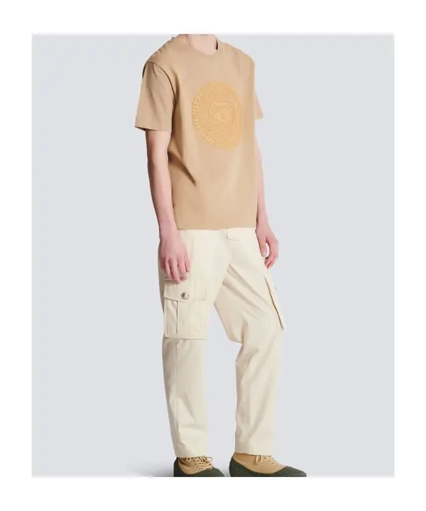 Balmain Embroidered Médaille T-shirt - Nude