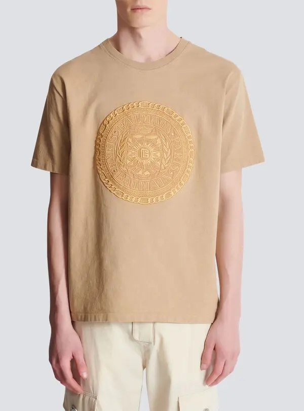 Balmain Embroidered Médaille T-shirt - Nude