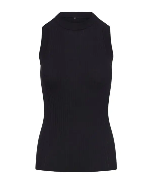 Sportmax Toledo Crewneck Sleeveless Knitted Top - Black