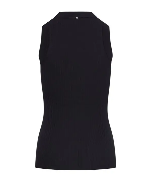 Sportmax Toledo Crewneck Sleeveless Knitted Top - Black