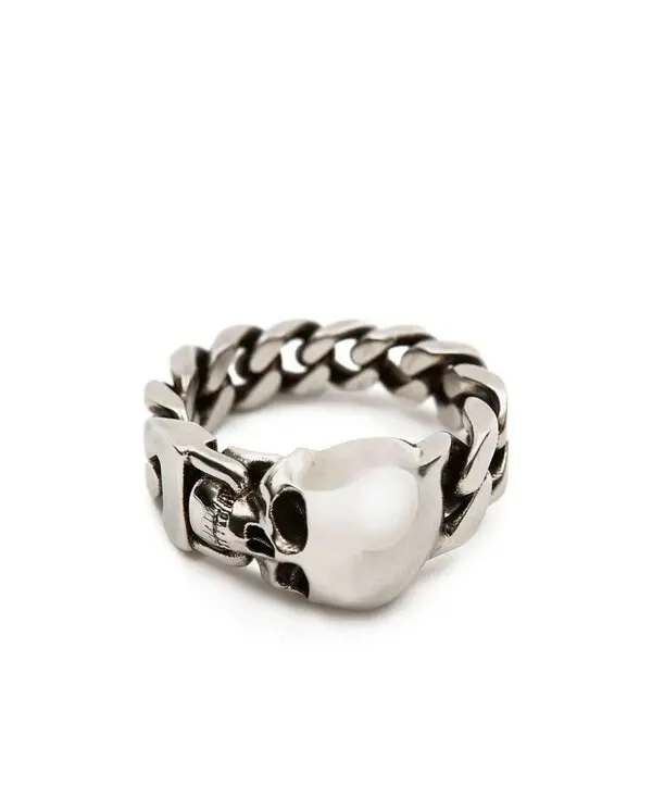 Alexander McQueen Skull Chain Ring