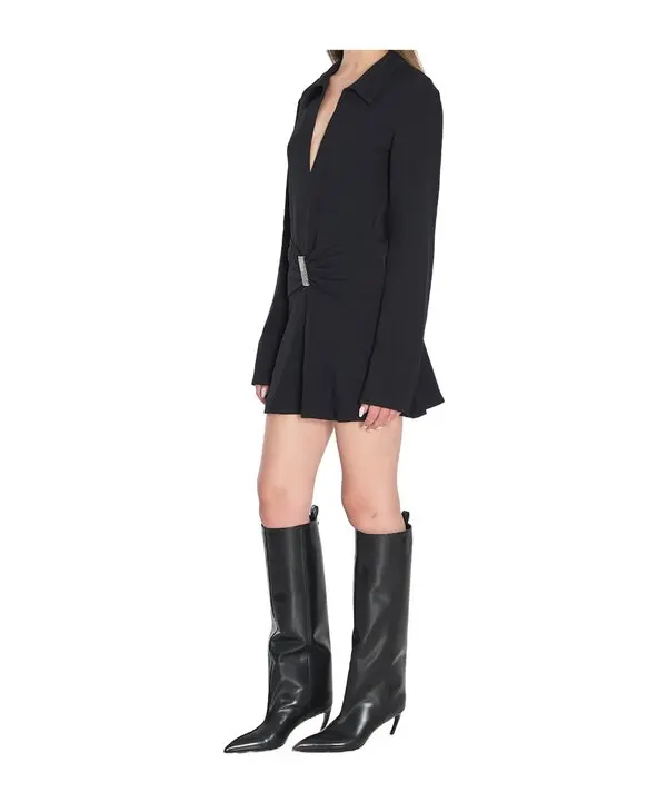 Attico V-neck Mini Dress