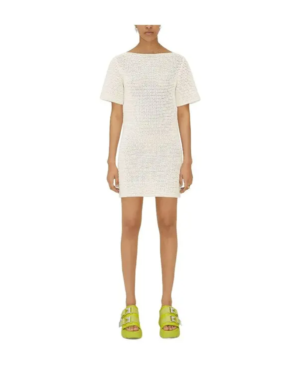 Bottega Veneta Crocheted Cut-out Mini Dress - White