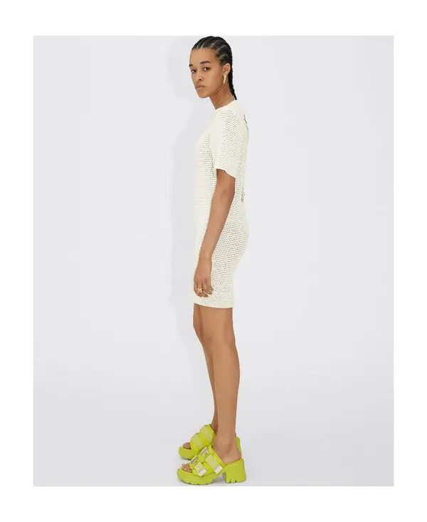 Bottega Veneta Crocheted Cut-out Mini Dress - White