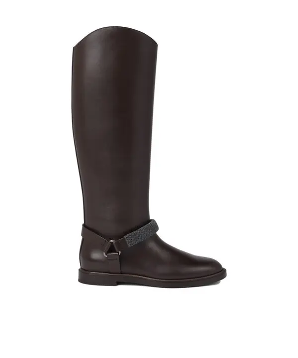 Brunello Cucinelli Knee-high Monile Boots