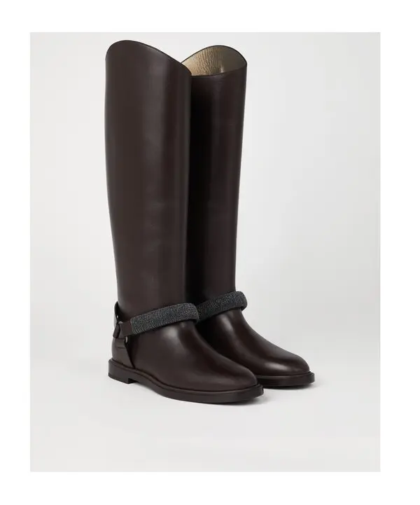 Brunello Cucinelli Knee-high Monile Boots